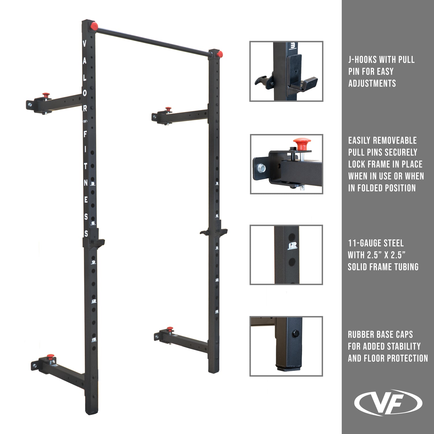 Foldable Wall Mounted Squat Rack | Home Gym Squat Rack