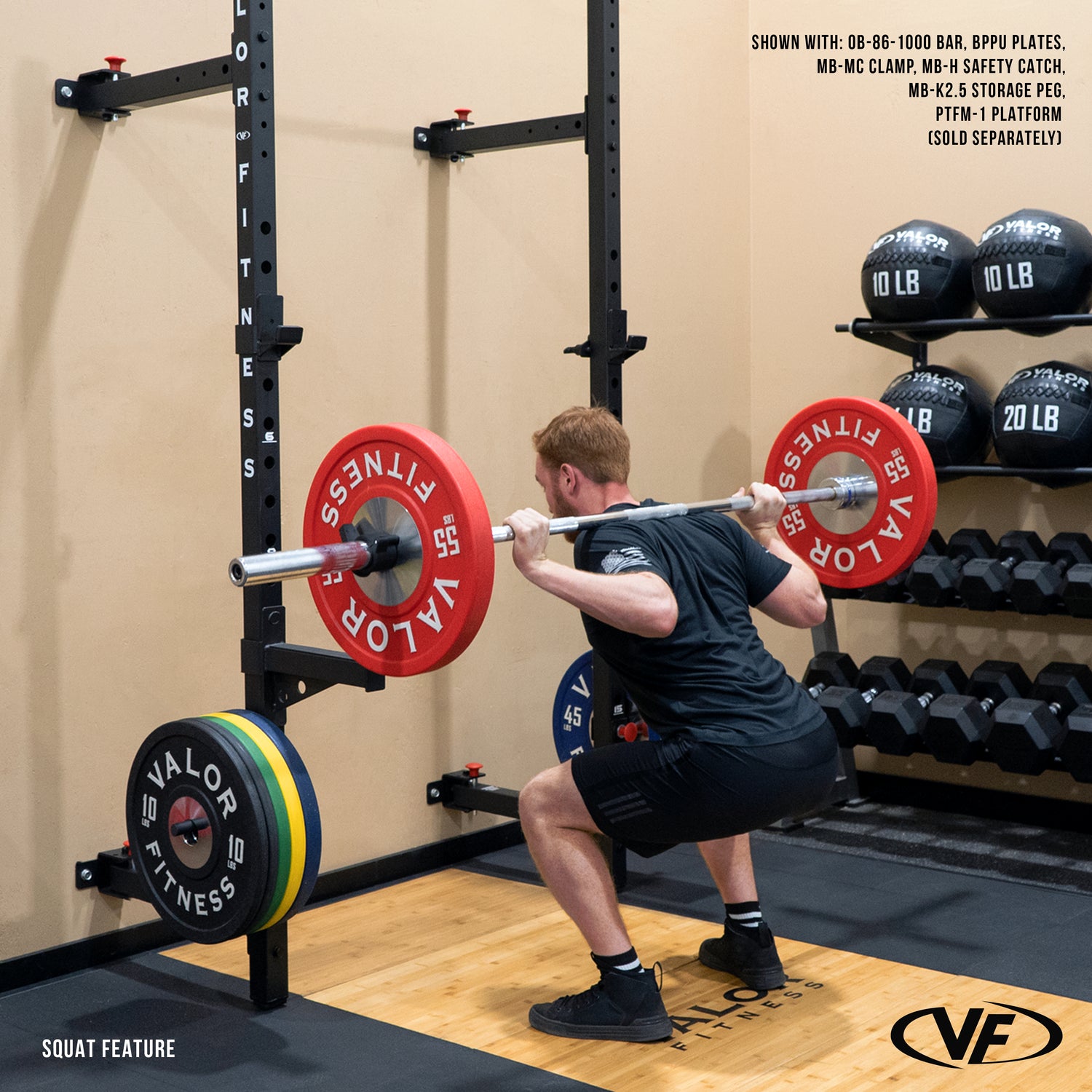Foldable Wall Mounted Squat Rack | Home Gym Squat Rack