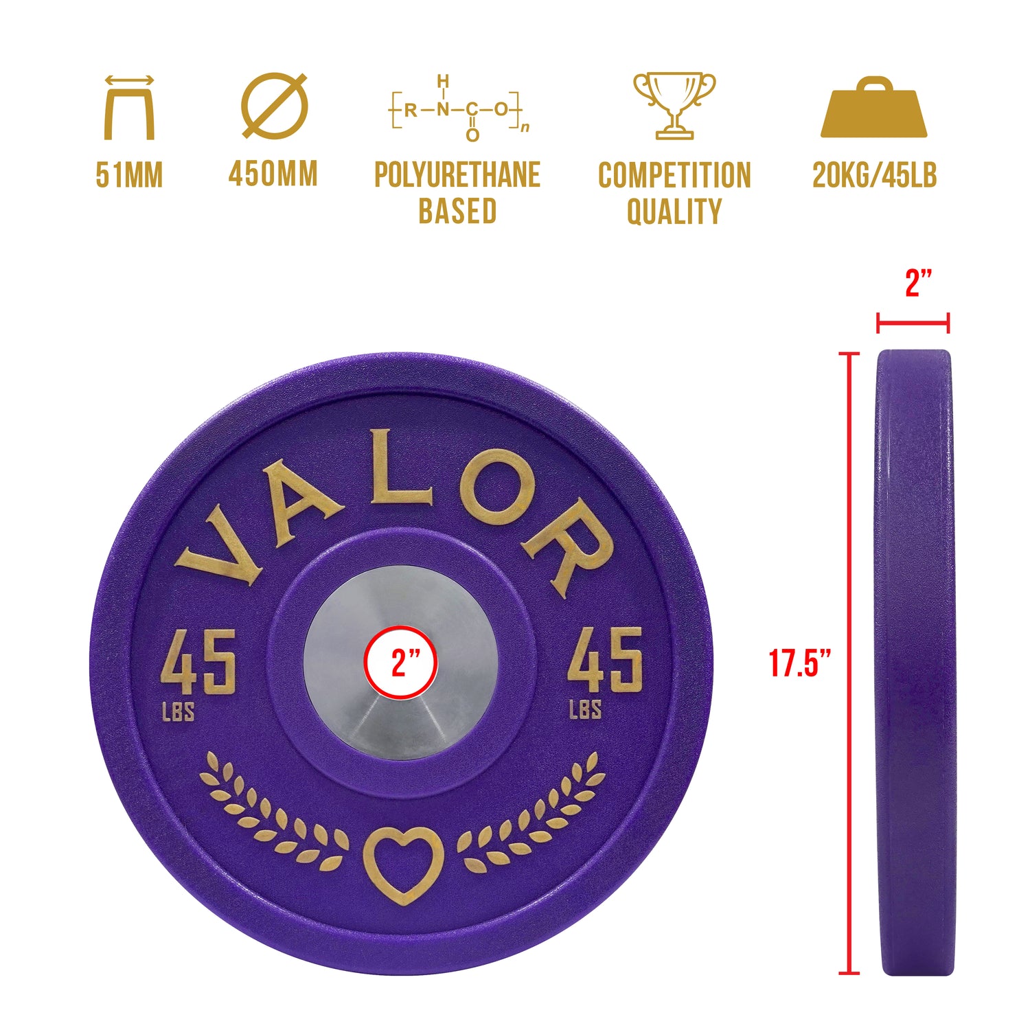 BPPH Purple Heart Bumper Plates - Shop Now