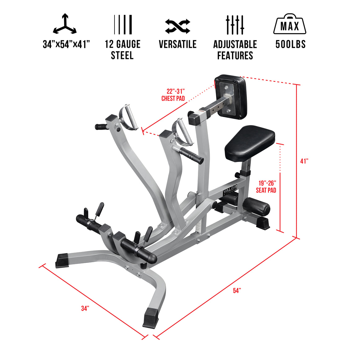 Seated Row Machine & Chest Pull Machine – Valor Fitness