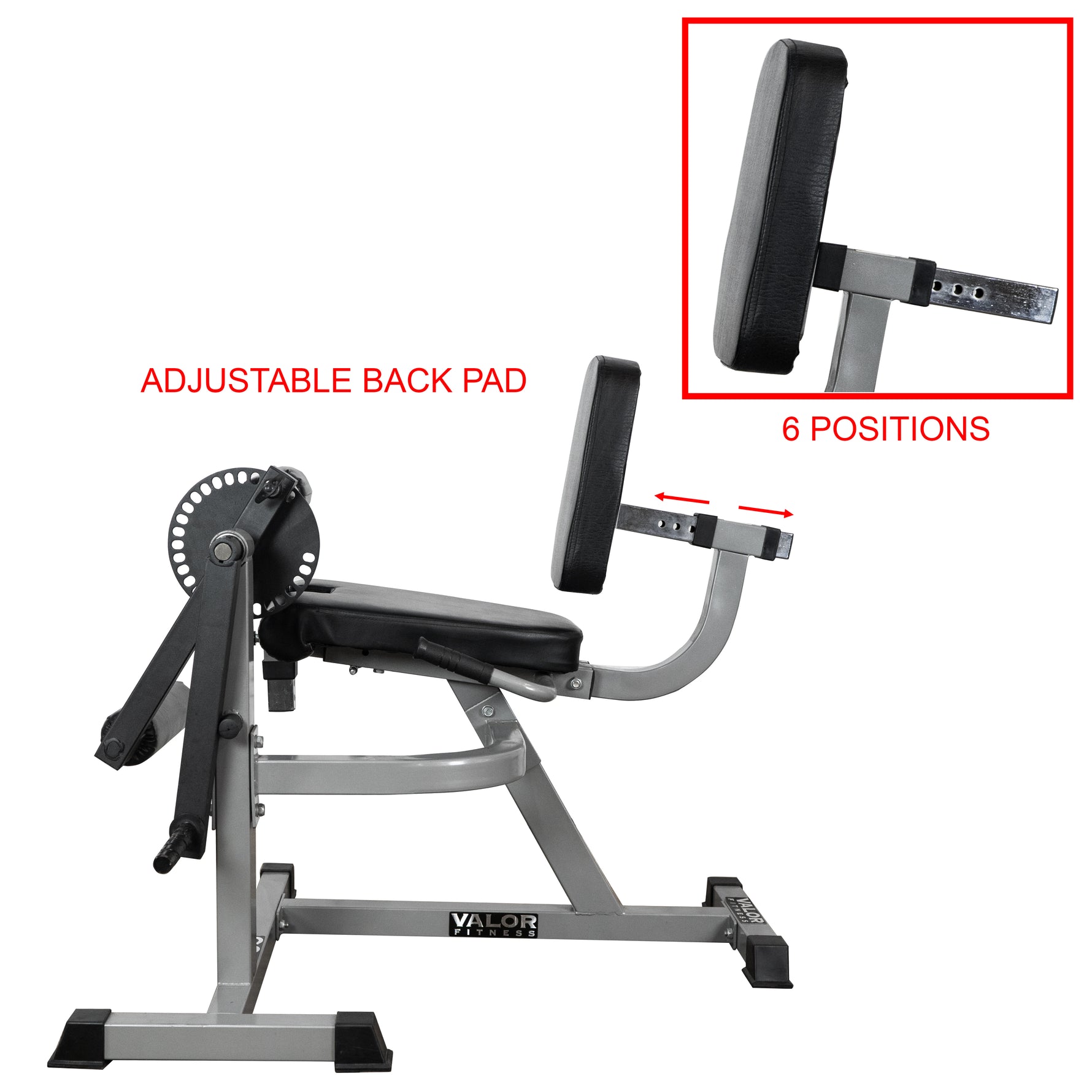 Adjustable Leg Extension and Curl Machine