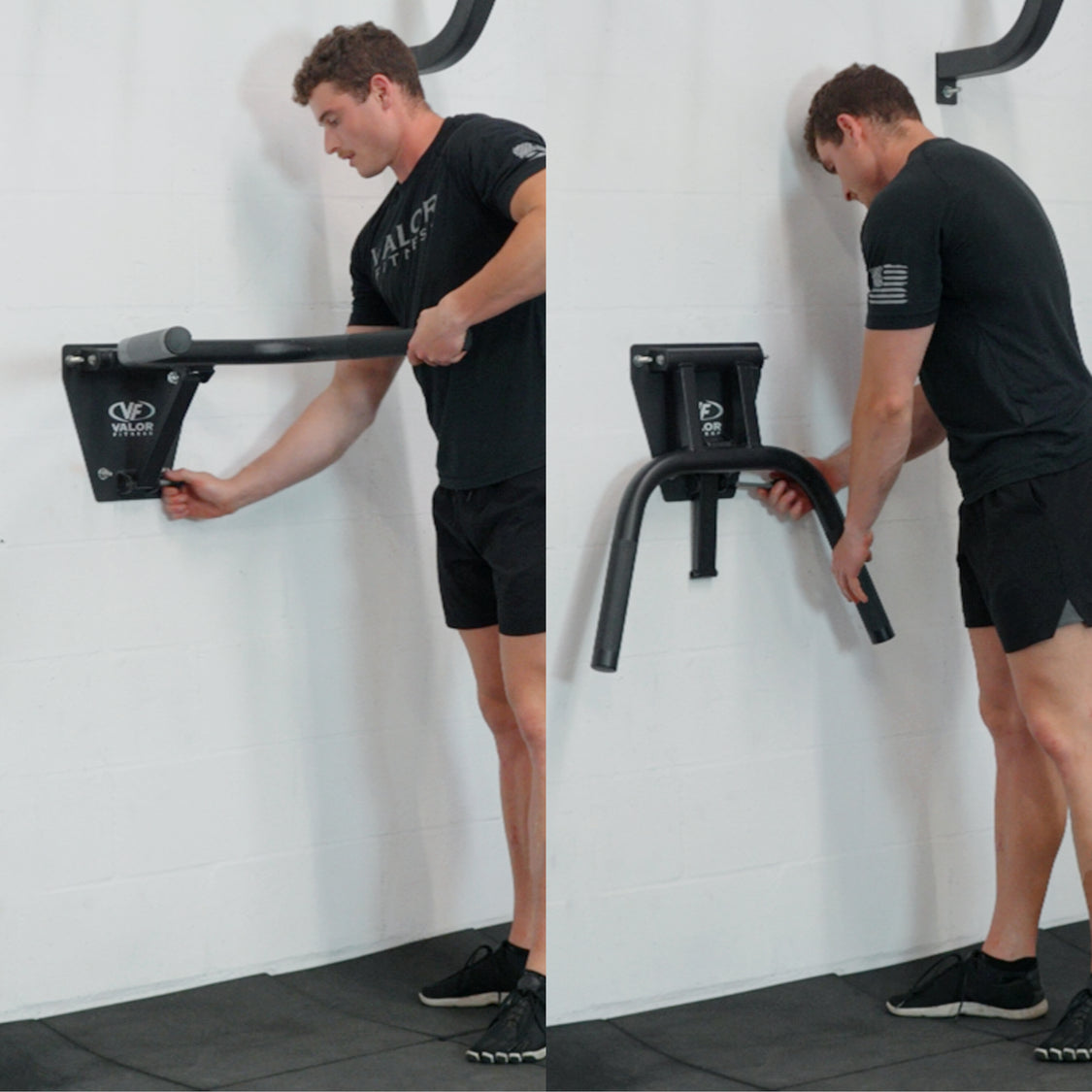 Foldable Wall-Mounted Dip Station | Valor Fitness