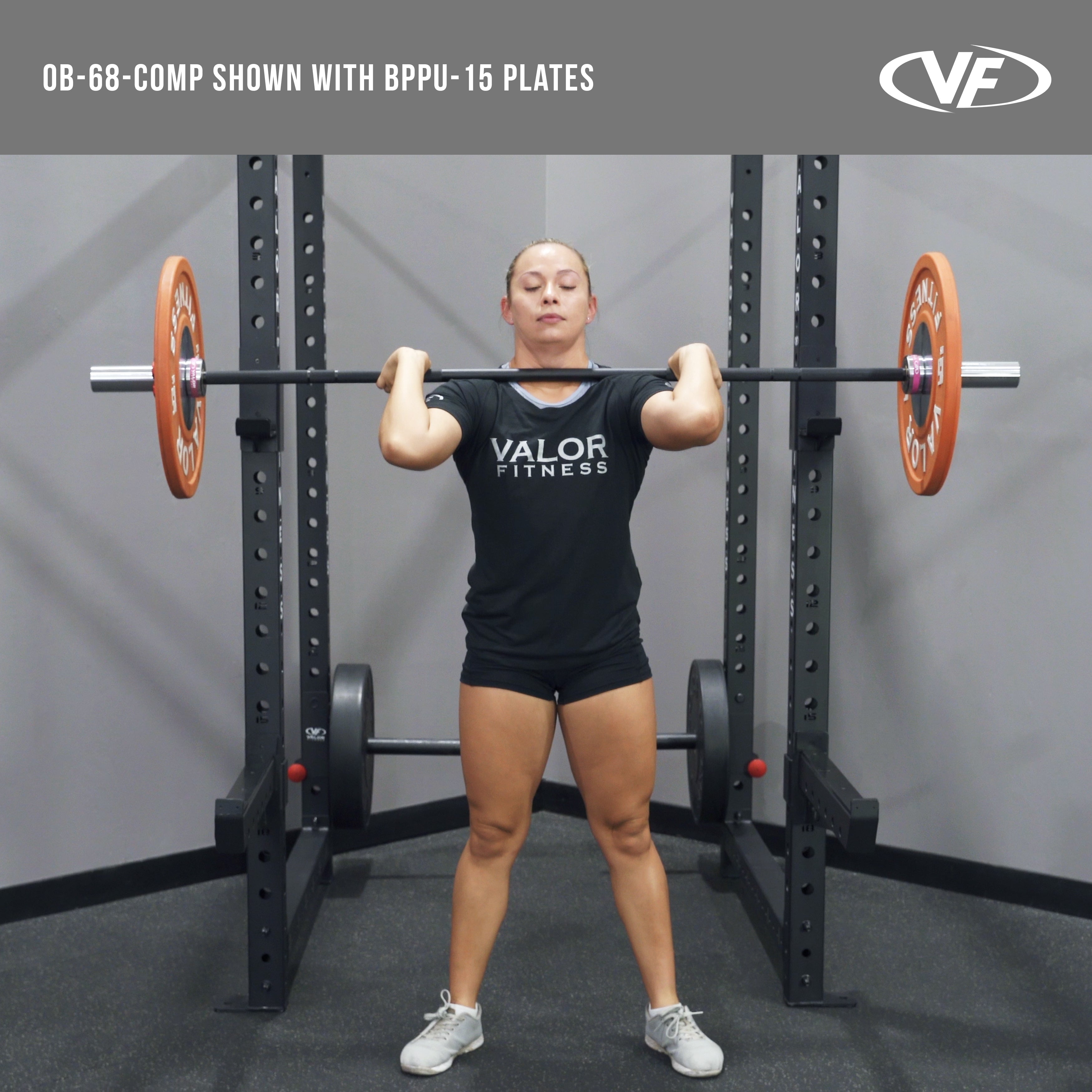 Short Barbell 68 25mm Olympic Bar Valor Fitness
