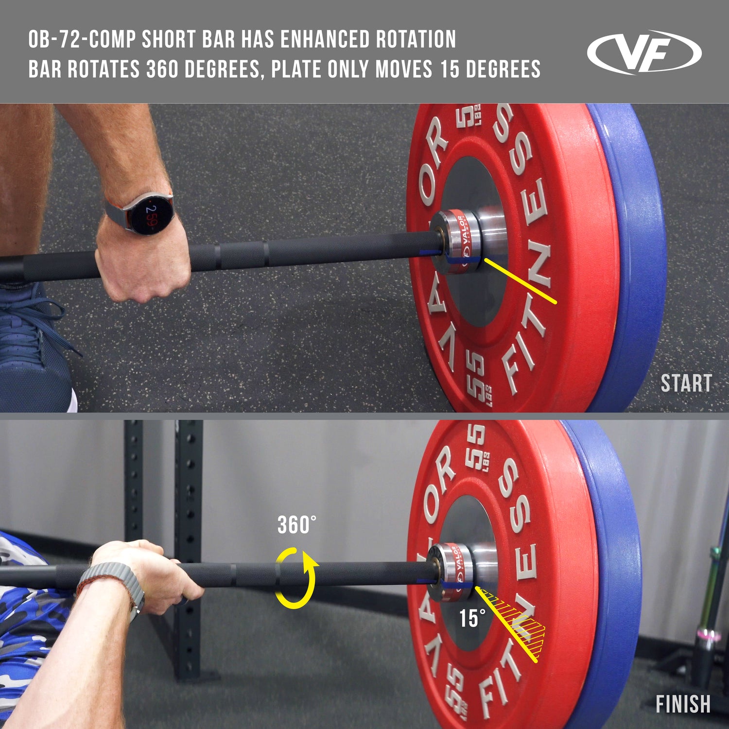 Short Barbell | 72" 28mm Olympic Bar