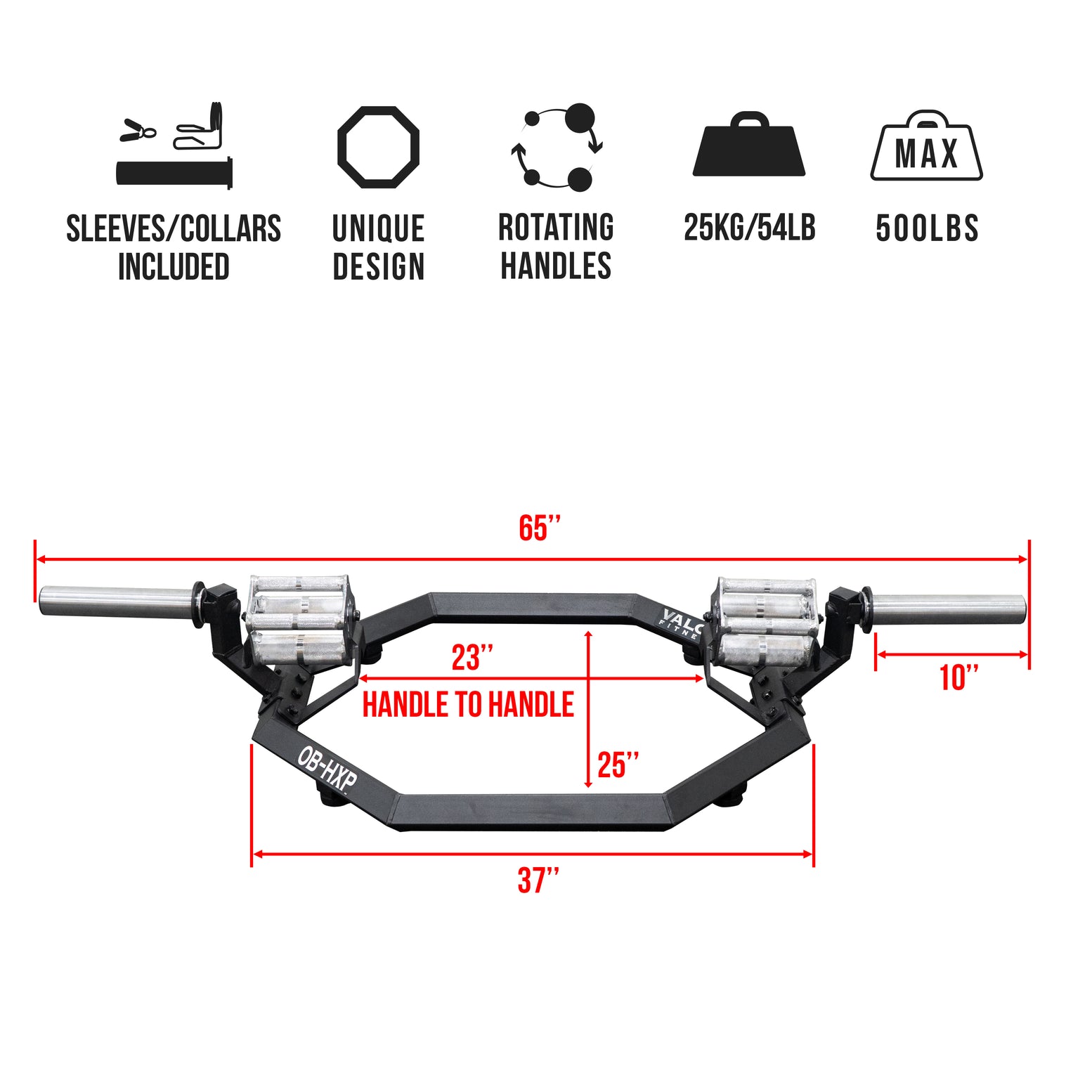 Multi-Grip Hex Bar | Olympic Barbell Grip – Valor Fitness