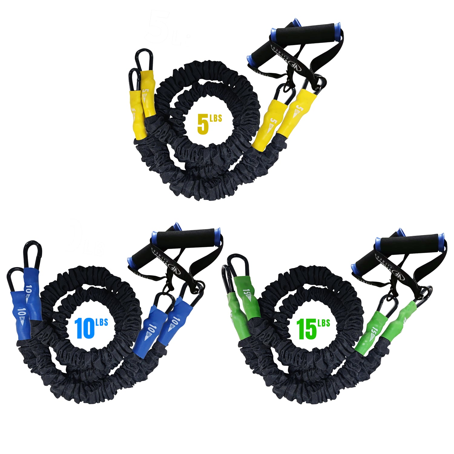 Short Resistance Bands with Handles
