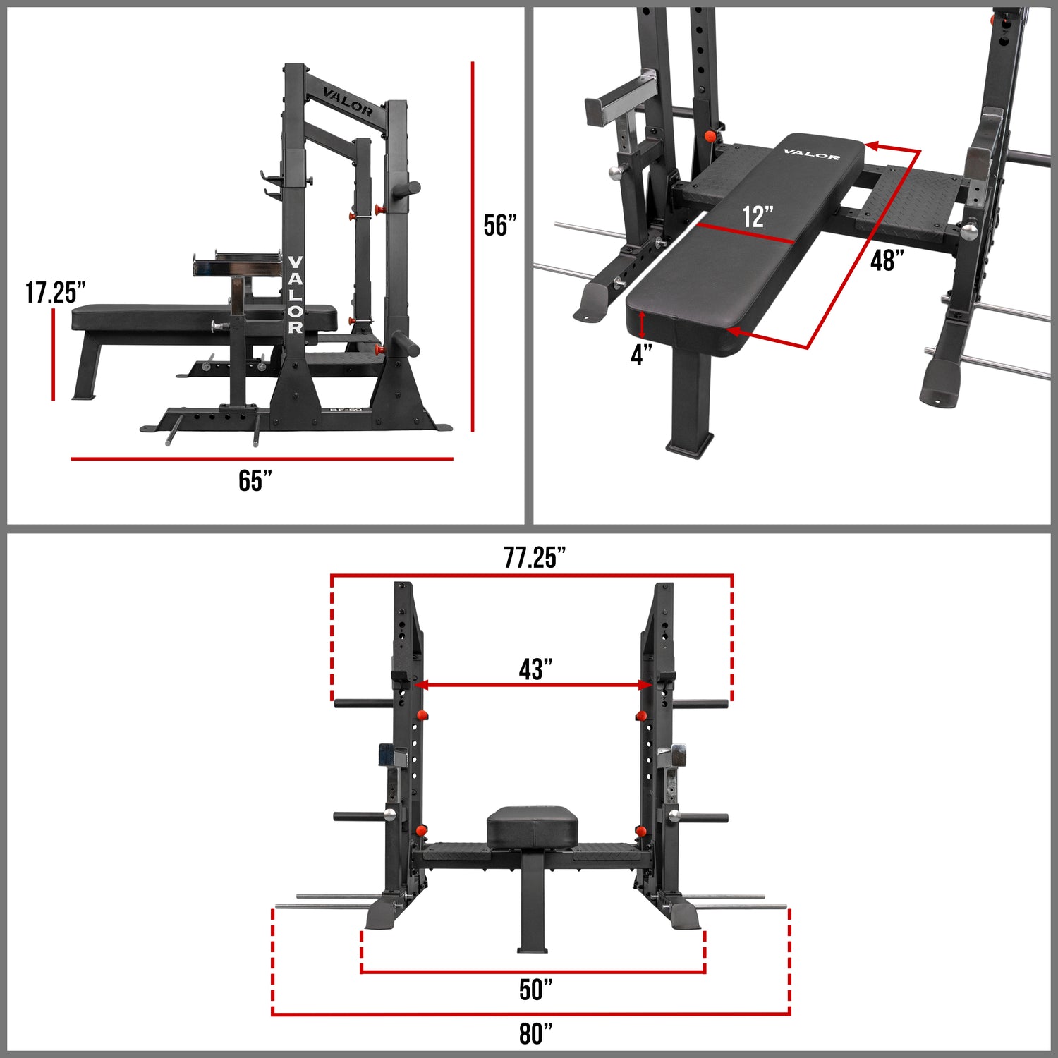 Competition Powerlifting Bench | Adjustable J-Hooks