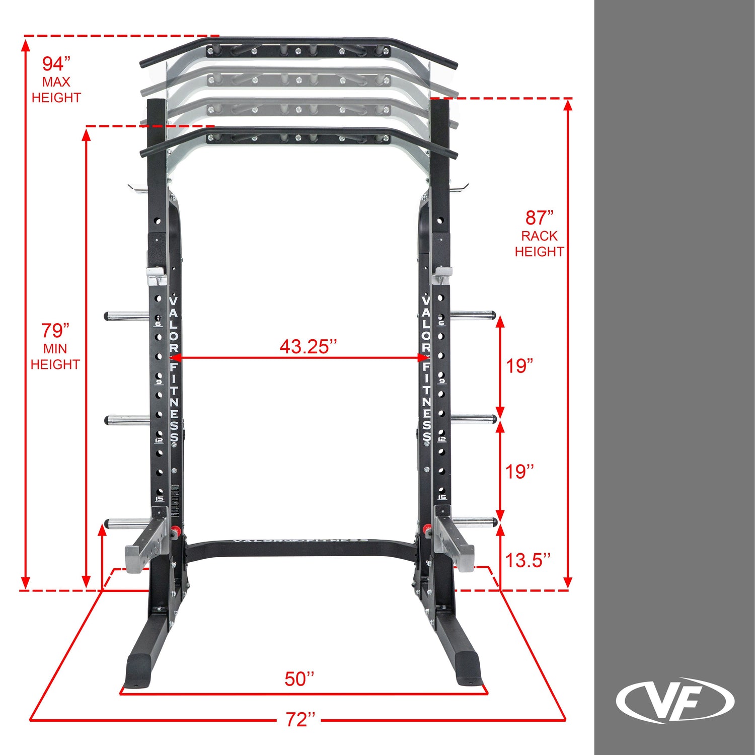 Half Rack | Heavy Duty Squat Rack for Home Gyms