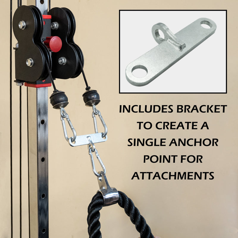 Wall Mount Cable Station with Attachments | Valor Fitness