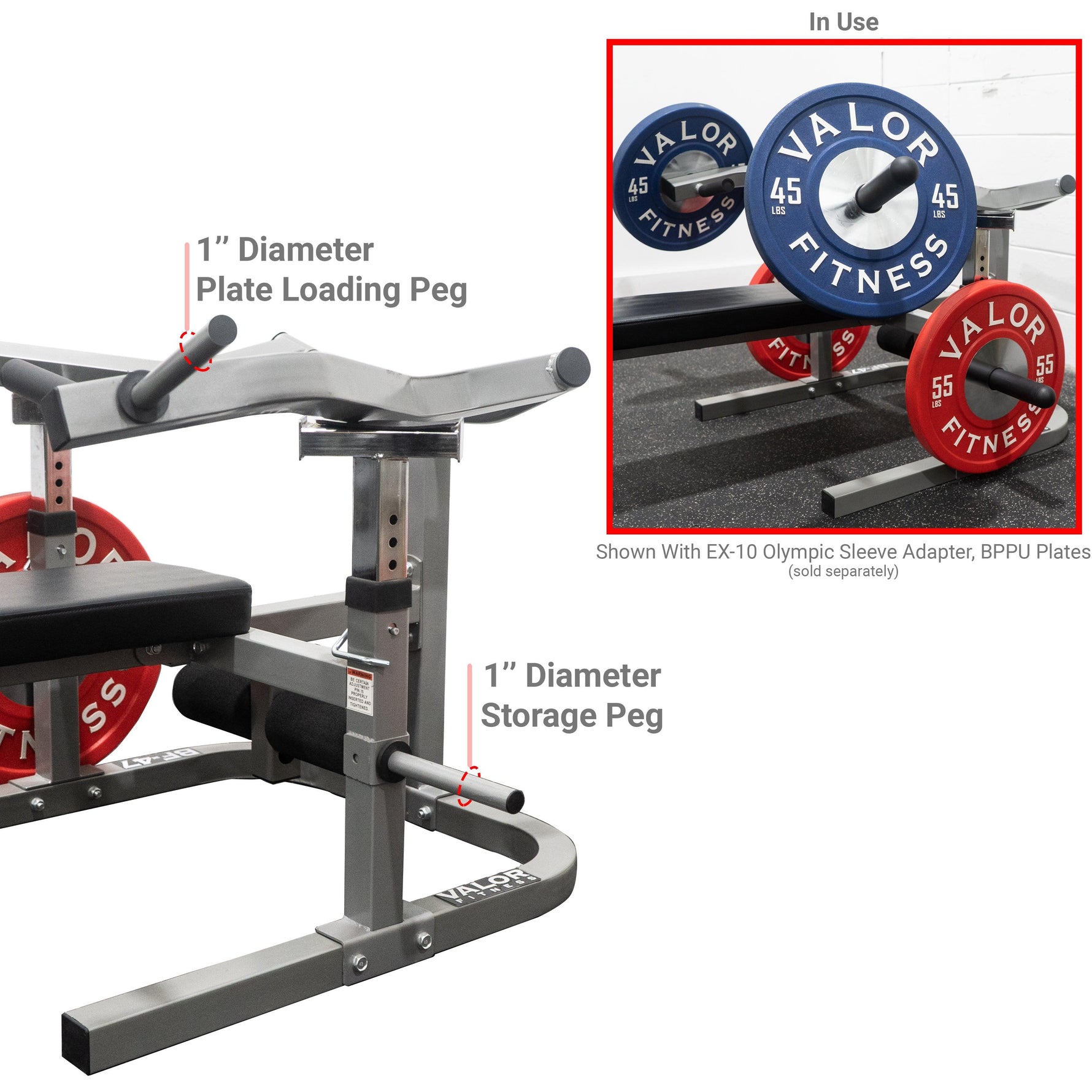 Adjustable Bench Press with Converging Arms | Valor Fitness BF-47