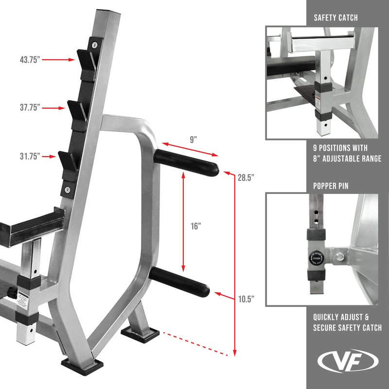 Bench Press Station w/ Storage, Safety Catches & Spotting – Valor Fitness
