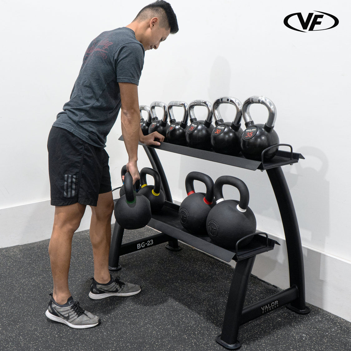 2-Tier Kettlebell Storage Rack – Valor Fitness