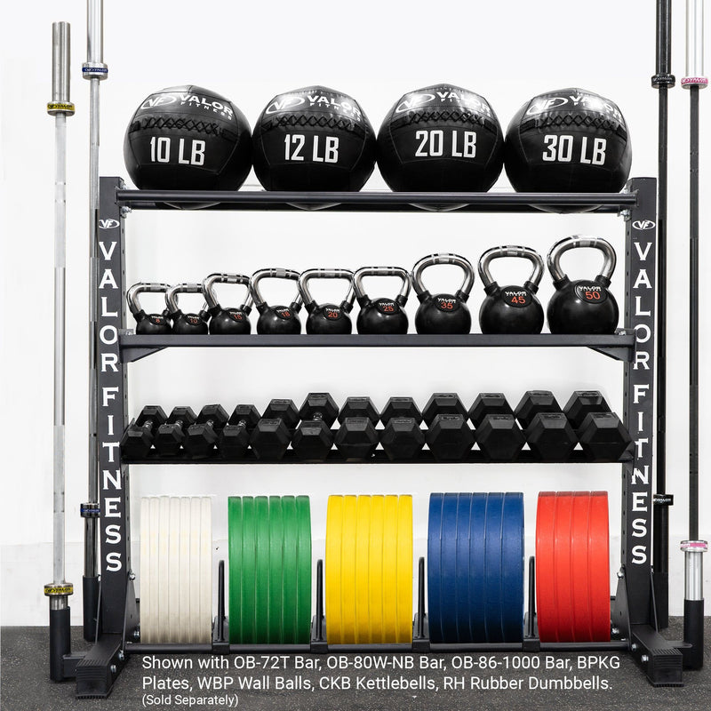 All-in-One Home Gym Storage Rack – Customize Shelves – Valor Fitness