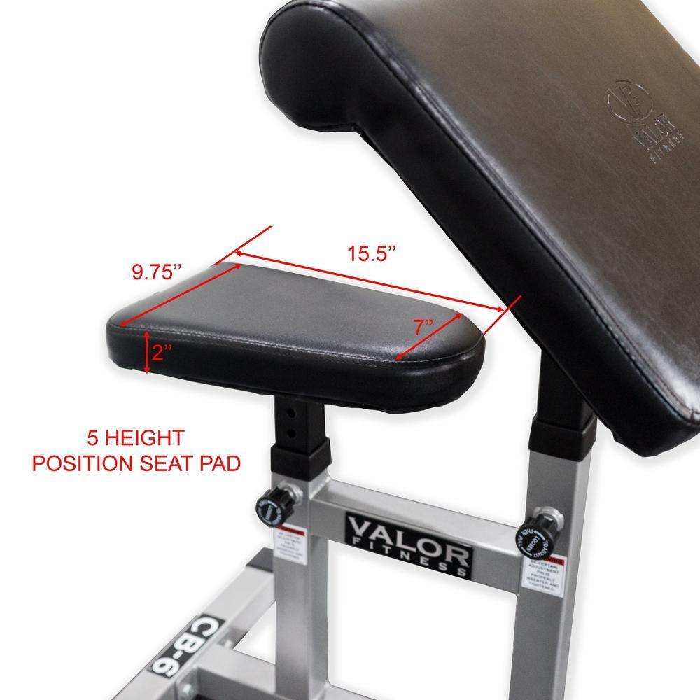 Adjustable Preacher Curl Bench for Biceps – Valor Fitness