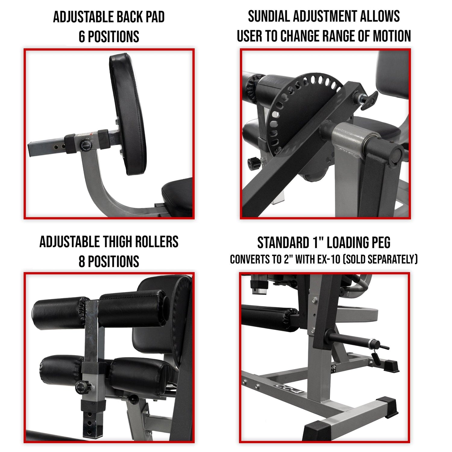 Adjustable Leg Curl-Extension Machine | Valor Fitness CC-4