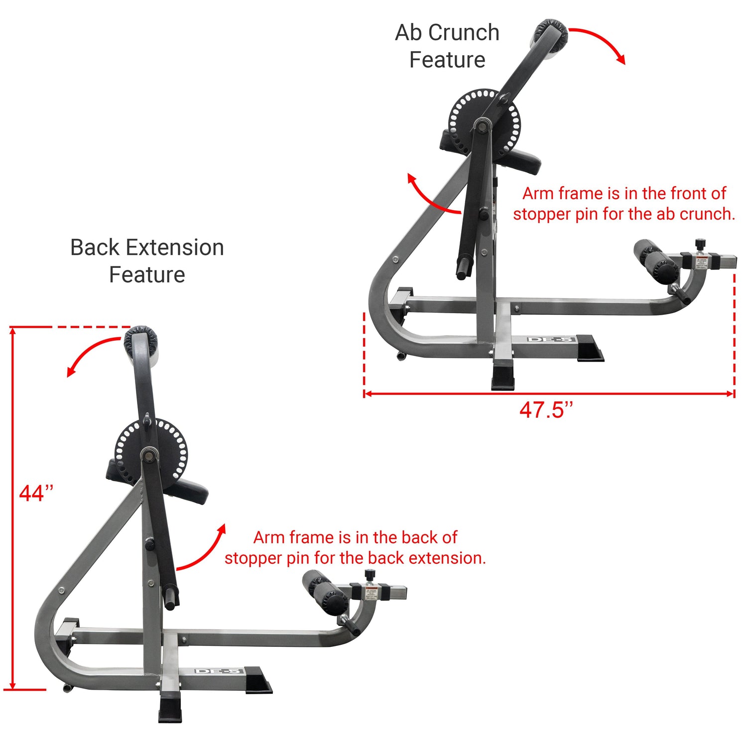 Ab Machine / Back Machine | Valor Fitness DE-5 Machine