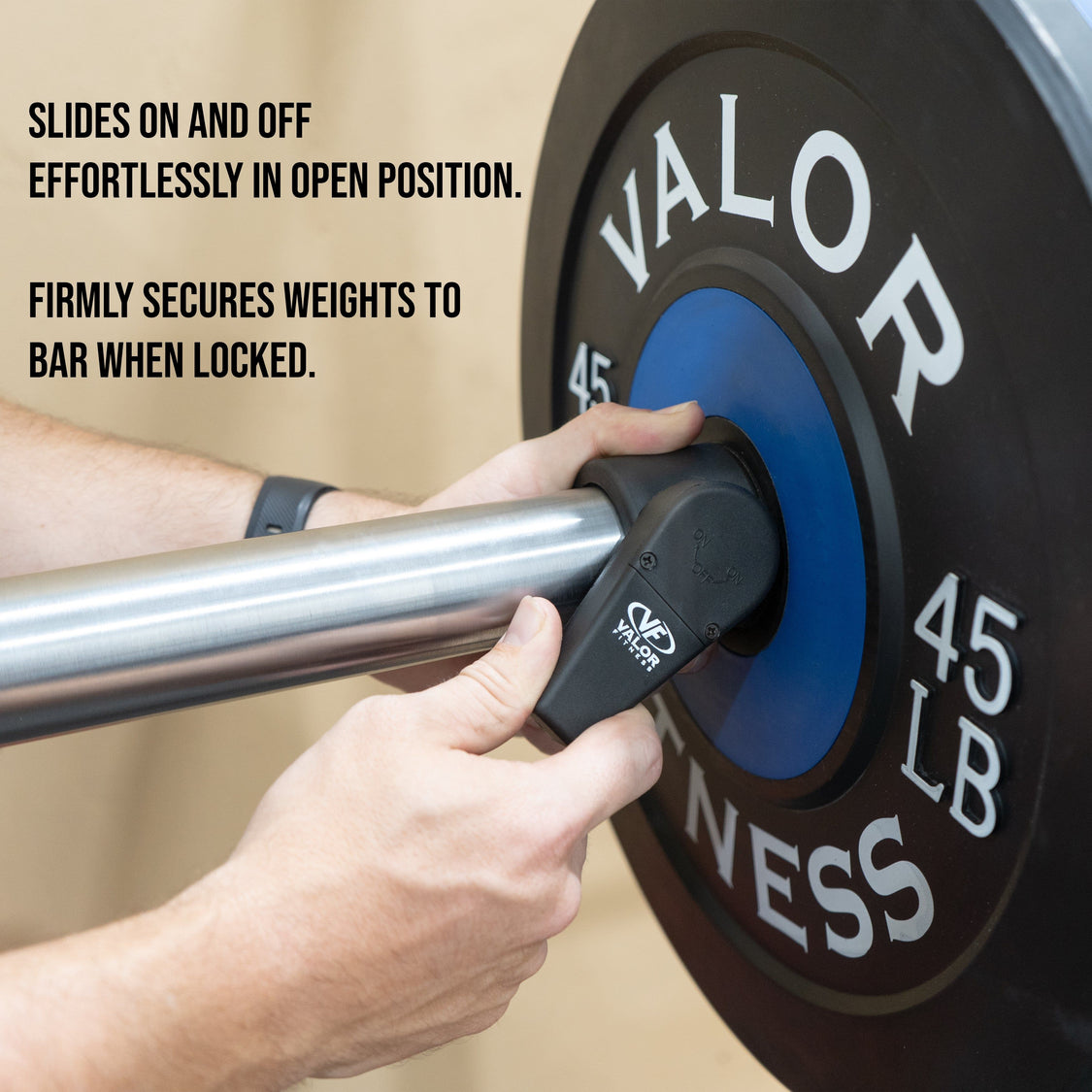 Barbell Muscle Clamps – Quick-Locking Lifting Collars – Valor Fitness