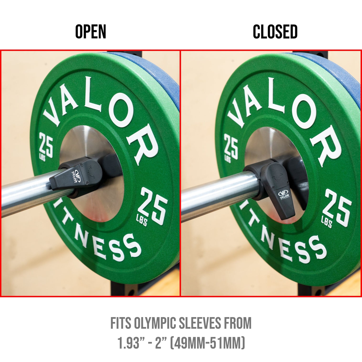Barbell Muscle Clamps – Quick-Locking Lifting Collars – Valor Fitness