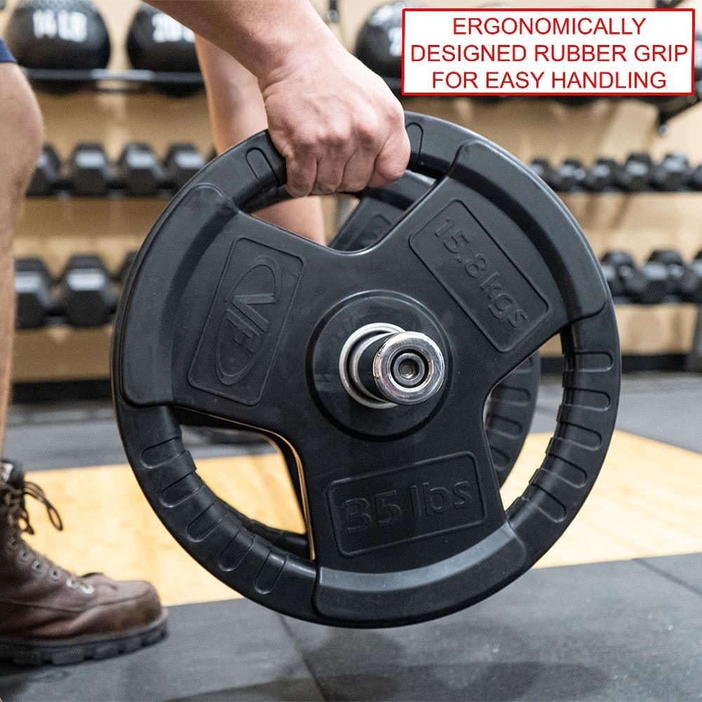 Rubber Grip Olympic Plates – Valor Fitness